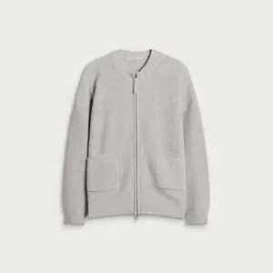 FRIZMWORKS Wool Deck Zip Cardigan - Light Gray