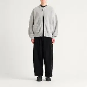 FRIZMWORKS Wool Deck Zip Cardigan - Light Gray