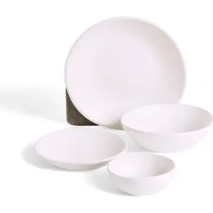 GHARYAN STONEWARE Organic Shaped Dinnerware Dadasi - Matte White