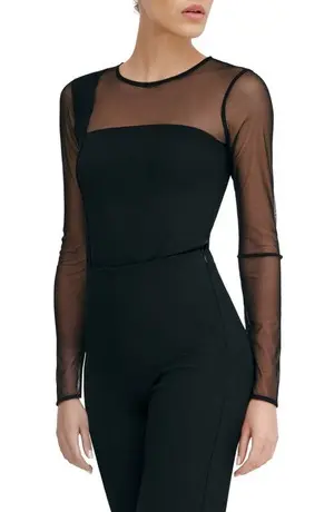 MARCELLA Soraya Mixed Media Top