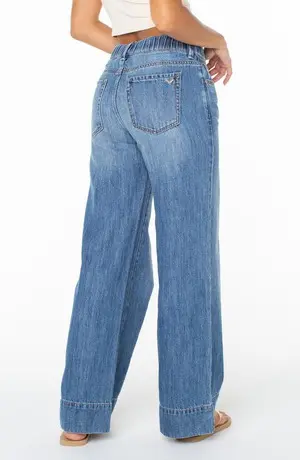 Roxy Finley Wide Leg Drawstring Jeans - Zone Out