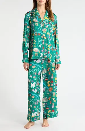 KAREN MABON Paris Classic Pajamas - Green