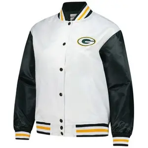 Mitchell & Ness Green Bay Packers Full-snap Satin Jacket