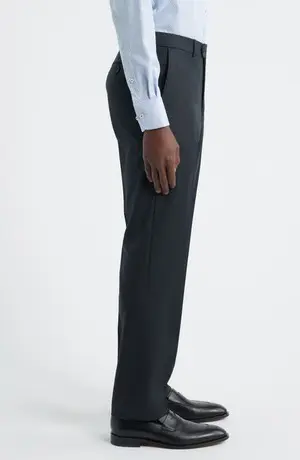 Berle Flat-front Straight-leg Twill Dress Pants