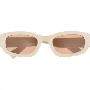 Miu Miu 53mm Irregular Sunglasses - Milk/brown