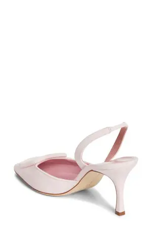 Manolo Blahnik Maysli Buckle Slingback Pump - Light Pink