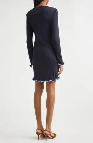 Veronica Beard Baranova Long Sleeve Minidress