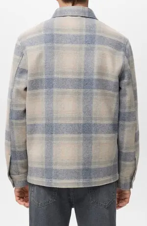 Mango Check Flannel Shirt Jacket