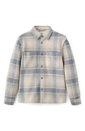 Mango Check Flannel Shirt Jacket