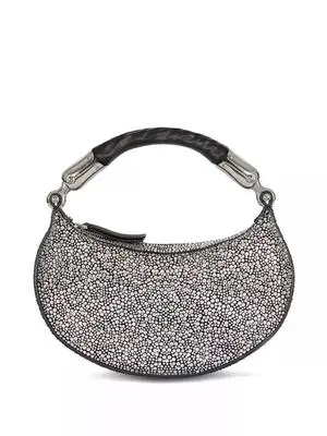 Balmain Mini Suede Crystal Tote