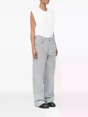 MAISON MARGIELA Wide-leg Trousers With Raw Hem
