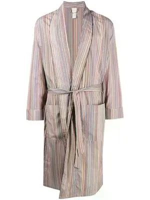 Paul Smith Artist Stripe Tie-waist Jacket - Multicolour