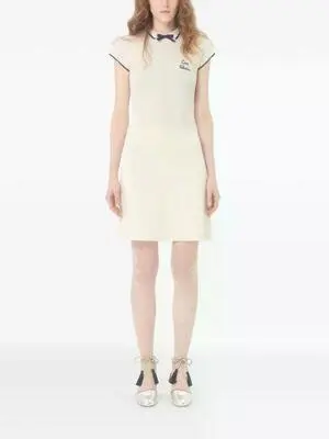 Valentino Garavani Knitted Dress With Bow Detail - Neutrals