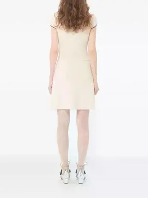 Valentino Garavani Knitted Dress With Bow Detail - Neutrals