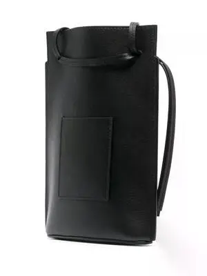 Loewe Leather Crossbody Bag With Logo - Black