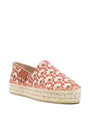 Etro Floral-print Espadrilles - Red