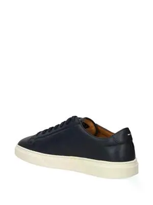 BOSS Low-top Leather Trainers With Embossed Logo - Blue