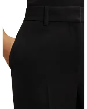 REISS Margeaux Wide Leg Trousers - Black
