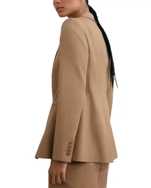 REISS Peak Lapel Blazer - Camel