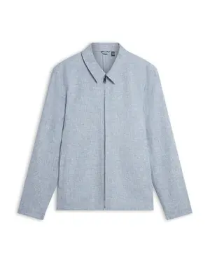 Ted Baker London Linen Blend Harrington Jacket - Light Blue