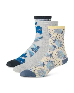 Ted Baker London Dress Crew Socks Set Of 3 - Blue/yellow