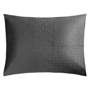MATOUK Basketweave Quilted Standard Sham - Charcoal