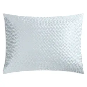 MATOUK Basketweave Quilted King Sham - Pool