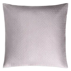 MATOUK Basketweave Quilted Euro Sham - Deep Lilac