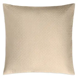 MATOUK Basketweave Quilted Euro Sham - Dune