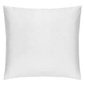 MATOUK Basketweave Quilted Euro Sham - White