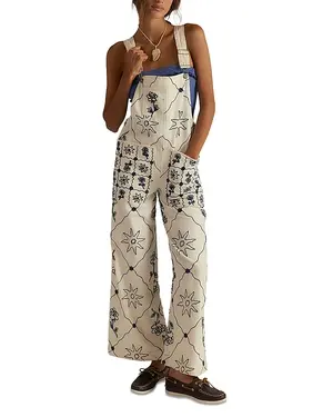 Free People Rising Sun Overalls