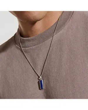 John Hardy Sterling Modern Talisman Lapis Lazuli Pendant Necklace - Silver