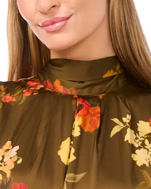 Ted Baker London Sleeveless Maxi Dress With Bow Tie Neck - Nutria