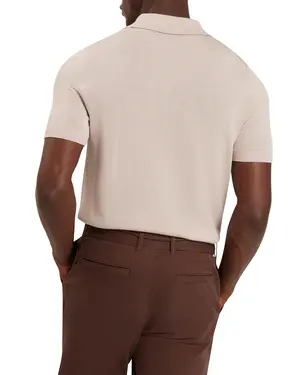 Ted Baker London Givrans Quarter Zip Polo Shirt - Ecru