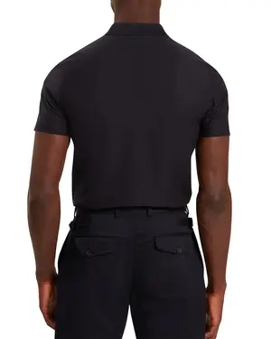 Ted Baker London Zorin Herringbone Short Sleeve Zip Polo Shirt