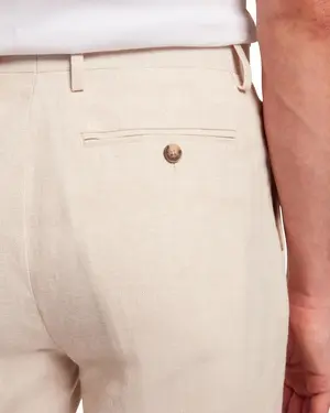 Ted Baker London Slim Fit Linen Pants - Ecru