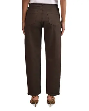 REISS Mid-rise Straight Leg Jeans - Chocolate