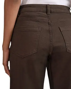 REISS Mid-rise Straight Leg Jeans - Chocolate