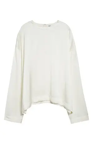 TOTEME Boxy Satin Top - White