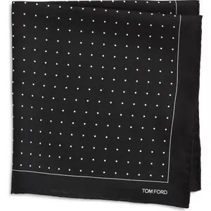 TOM FORD Polka Dot Mulberry Silk Pocket Square