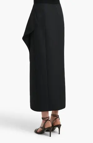 Khaite Jaia Asymmetric Wool Skirt