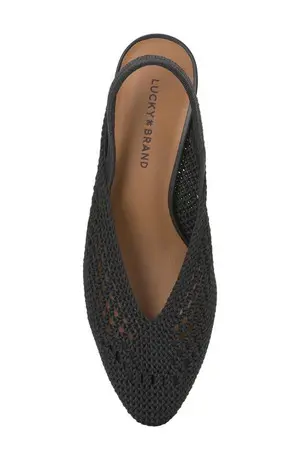 Lucky Brand Melony Slingback Pump - Black Knit