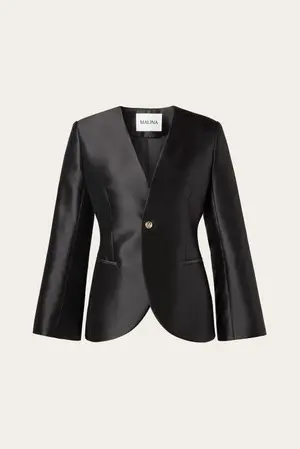 MALINA Nori Fitted Heavy Satin Blazer