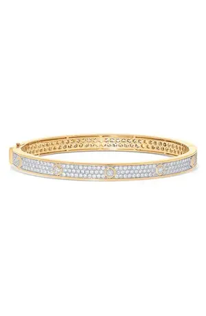 Sara Weinstock Honeycomb Pavé Diamond Bangle - Yellow Gold
