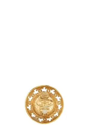 Chanel Gripoix Button Earrings