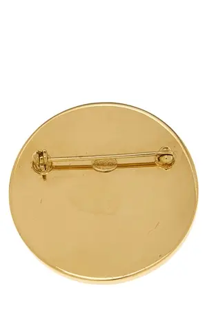 Chanel Cc' Turnlock Circle Pin