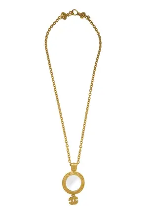 Chanel Grape Vine Monocle Necklace - Gold