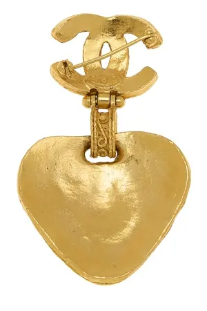 Chanel Gold-tone 'cc' Brooch