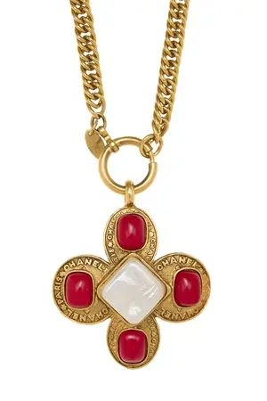 Chanel Gripoix Pendant Necklace - Multi