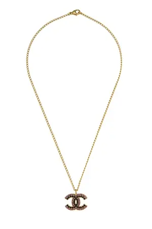 Chanel Cc Crystal Necklace - Multi
